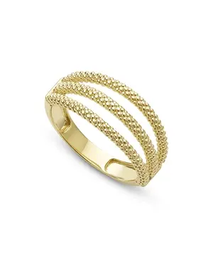 Lagos 18k Yellow Signature Caviar Ring