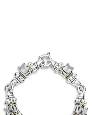 Lagos 18k Yellow Gold & Sterling White Topaz Bracelet