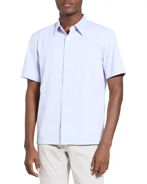 Theory Irving Regular Fit Short Sleeve Shirt - Olympic