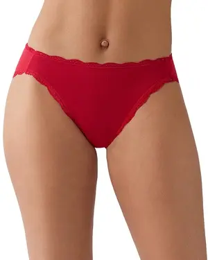 Wacoal B. Tempt'd By Wacoal Inspired Eyelet Hi Leg Briefs Chili Pepper Red