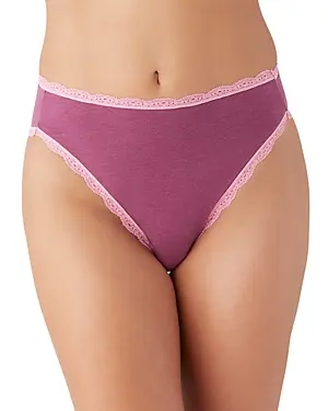 Wacoal B. Tempt'd By Wacoal Inspired Eyelet Hi Leg Briefs Raspberry Coulis