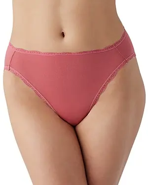 Wacoal B. Tempt'd By Wacoal Inspired Eyelet Hi Leg Briefs Slate Rose