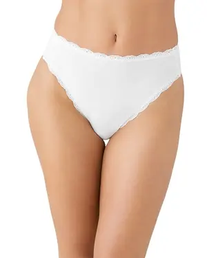Wacoal B. Tempt'd By Wacoal Inspired Eyelet Hi Leg Briefs White