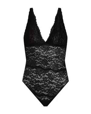 Cosabella Pret-a-porter Lace Teddy Bodysuit - Black