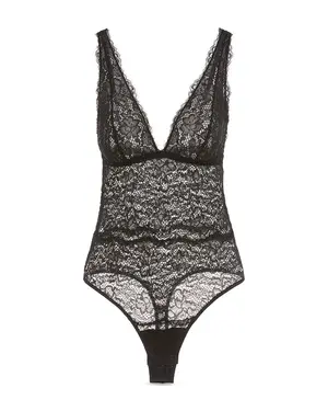 Cosabella Pret-a-porter Lace Teddy Bodysuit - Black