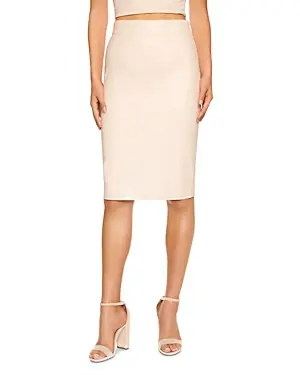 Susana Monaco Faux Leather Pencil Skirt