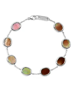 Ippolita Sterling Silver Rock Candy Shell Link Bracelet - Multi/silver