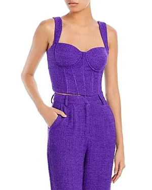 Aqua X Maeve Reilly Tweed Bustier Top 100% Exclusive