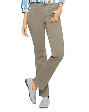 NYDJ Petite Marilyn High Rise Straight Jeans