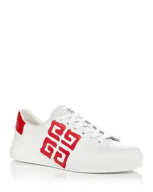 Givenchy Givenchy Men's Logo Print City Sport Sneakers White/red