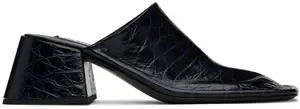 JIL SANDER Jil Sander Navy Croc Mules - 410 Night