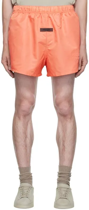 Fear Of God Fear Of God ESSENTIALS Pink Nylon Shorts - Coral
