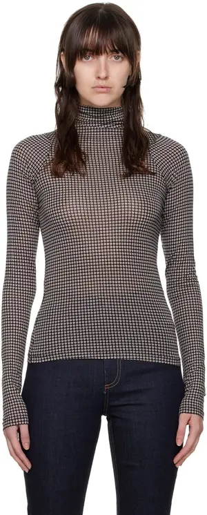 Rag & Bone Rag & Bone Black & White Shaw Turtleneck - Blk/multi