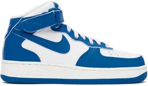 Nike Nike White & Blue Air Force 1 '07 Mid Sneakers - White/military Blue-