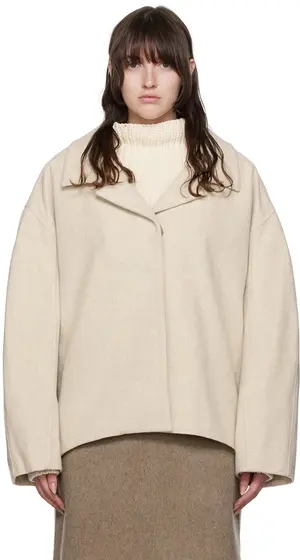 LE17SEPTEMBRE LE17SEPTEMBRE Off-White Oversized Jacket - Ecru