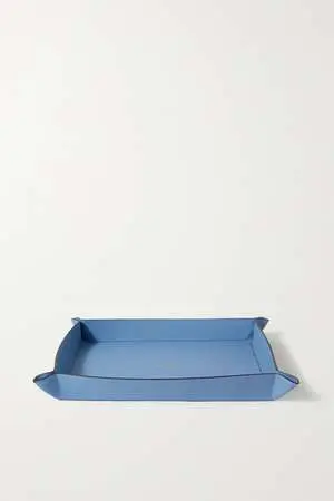 Smythson Panama Large Textured-leather Trinket Tray
