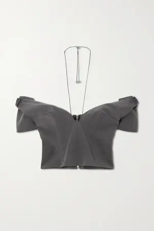 16Arlington Alasia Cropped Off-the-shoulder Top