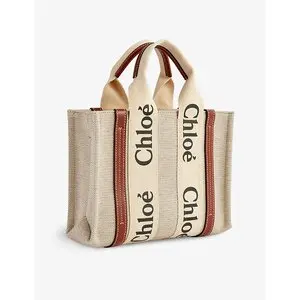 Chloé Woody Small Linen Cross-body Bag