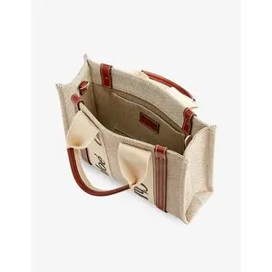 Chloé Woody Small Linen Cross-body Bag