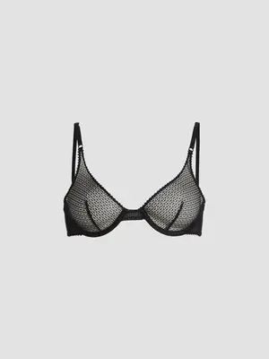 Kiki De Montparnasse Crochet Lace Demi Bra - Black