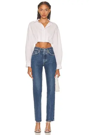 AGOLDE Lana Mid-rise Straight Leg Jeans