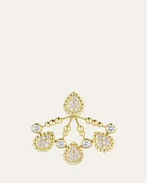 Boucheron Yellow Serpent Bohème Stud Earring With Diamond Motif - Gold