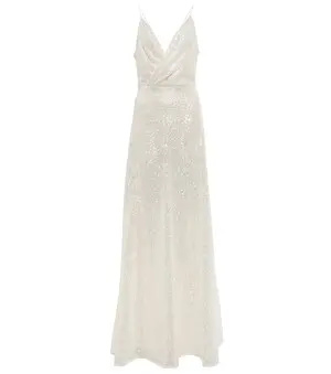 Costarellos Kristina Sequined Tulle Gown