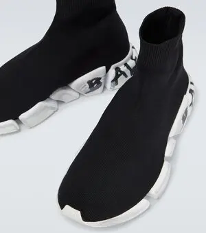 Balenciaga Speed 2.0 Graffiti Sneakers - Black
