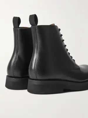 Grenson Dudley Pebble-Grain Leather Boots In Black - 60% Off  display picture 1