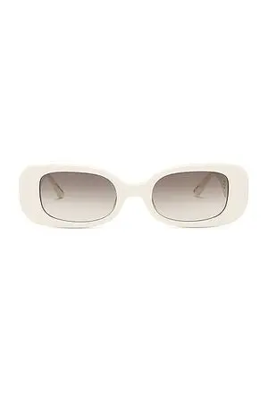 Linda Farrow Linda Farrow Lola Sunglasses In White White & Grey Gradient