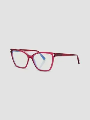TOM FORD 53mm Cat Eye Blue Block Glasses
