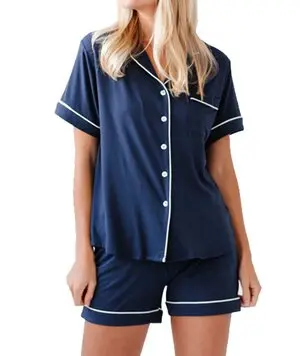Cozy Earth Short Sleeve Stretch-knit Bamboo Pajama Set
