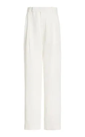 Sir The Label Clemence Pleated Linen-blend Pants
