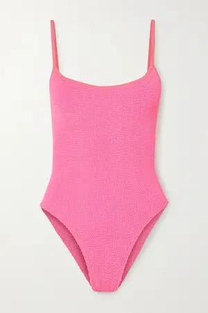 Hunza G Hunza G + Net Sustain Pamela Seersucker Swimsuit Pink