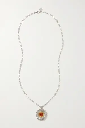 Buccellati Blossom Jasper And Diamond Necklace