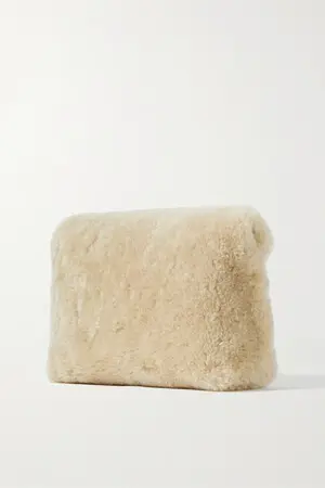 Saint Laurent Puffer Small Shearling Clutch