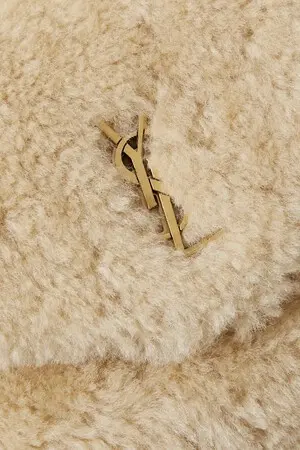 Saint Laurent Puffer Small Shearling Clutch