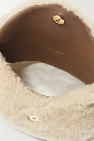 Saint Laurent Puffer Small Shearling Clutch