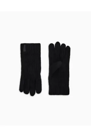 Giorgio Armani Cashmere Knit Gloves - Black