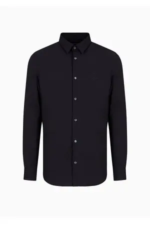 Emporio Armani Stretch Nylon-Blend Shirt - Blue