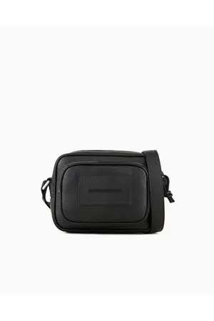 Emporio Armani Tumbled-leather Camera Case - Black