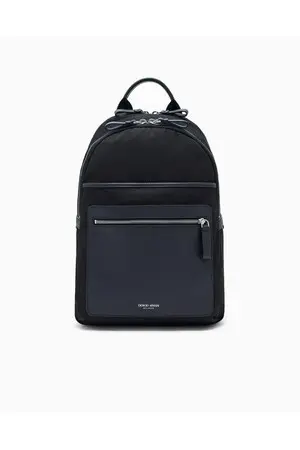 Giorgio Armani Recycled-nylon And Pebbled-leather Backpack