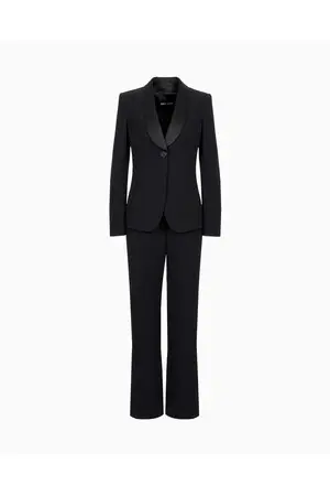 Giorgio Armani Pure Silk Crêpe Tuxedo - Black