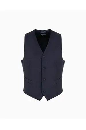 Emporio Armani Button Detailed Vests For Men