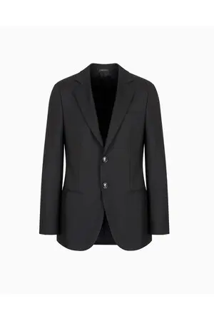 Giorgio Armani Cashmere Single-breasted Jacket - Black