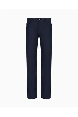 Giorgio Armani Regular-fit Five-pocket Stretch Cotton Trousers