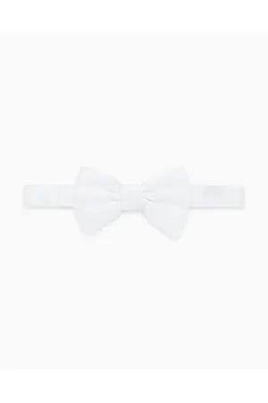 Giorgio Armani Giorgio Armani Pure Silk Knotted Bow Tie White