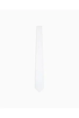 Giorgio Armani Pure Silk Neck Tie - White