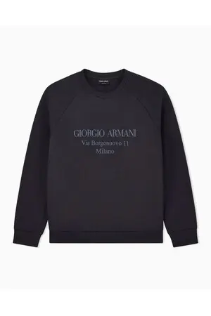 Giorgio Armani Ribbed Sweatshirts Hoodies For Men