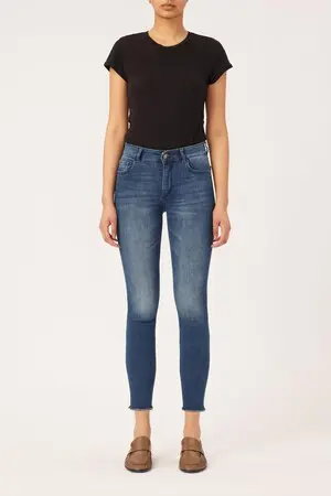 DL1961 Florence Skinny Mid Rise Instasculpt Crop | Stranded